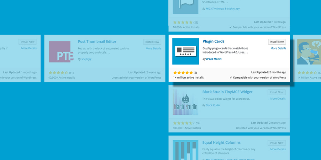 Plugin Informationen von WordPress.org mit Plugin Cards anzeigen